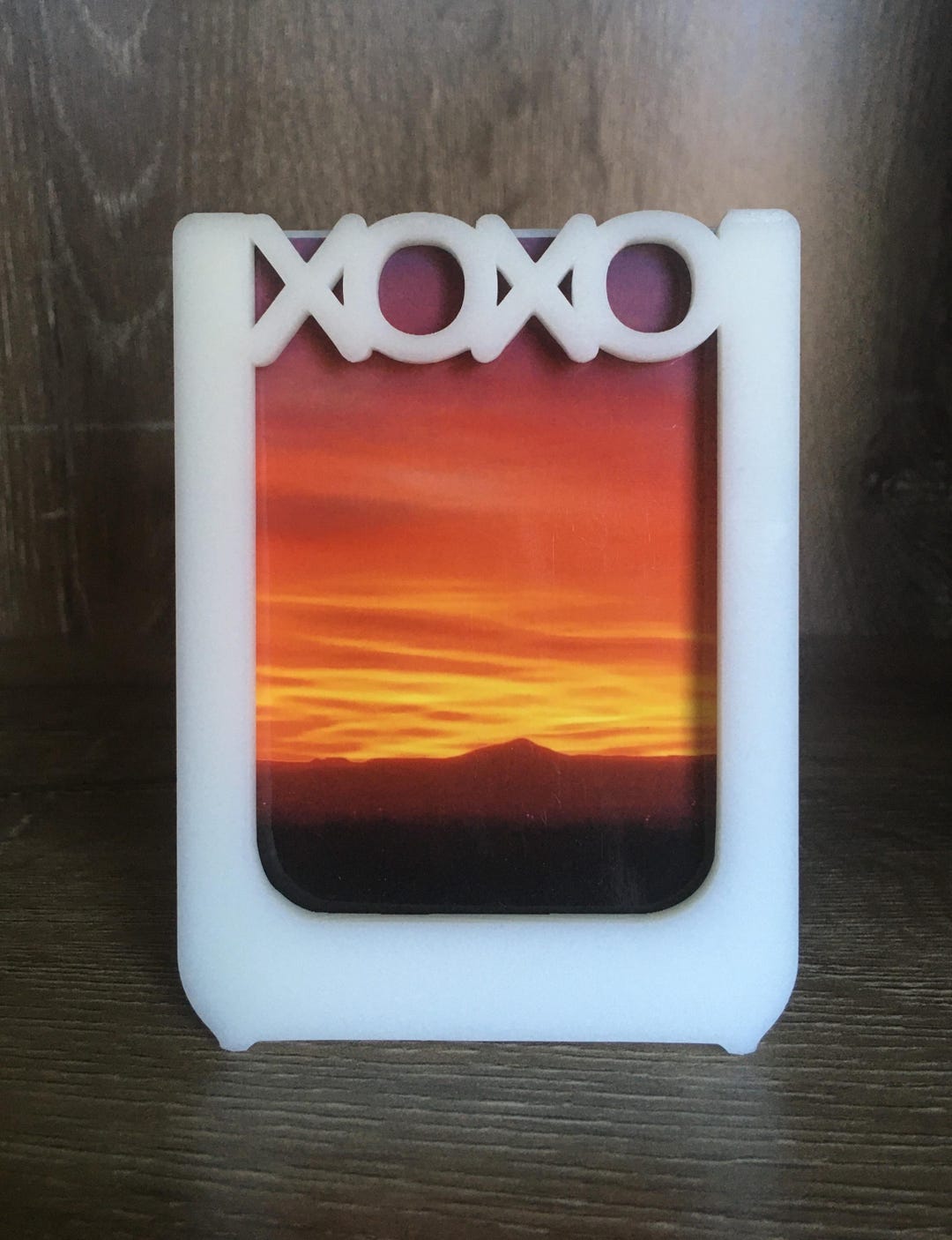 3D STL Print File - Unique Photo Frame - XOXO - Hugs and Kisses - Etsy