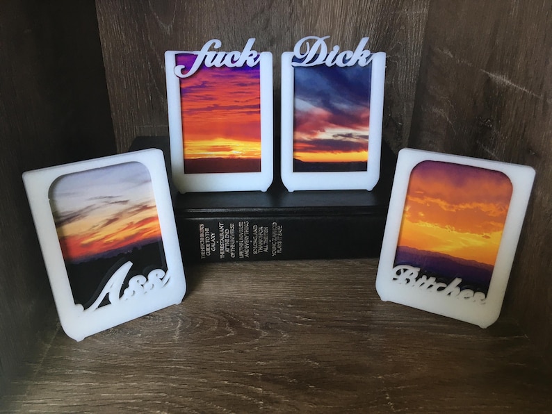 3D STL Print File Profane Photo Frame Dck - Etsy