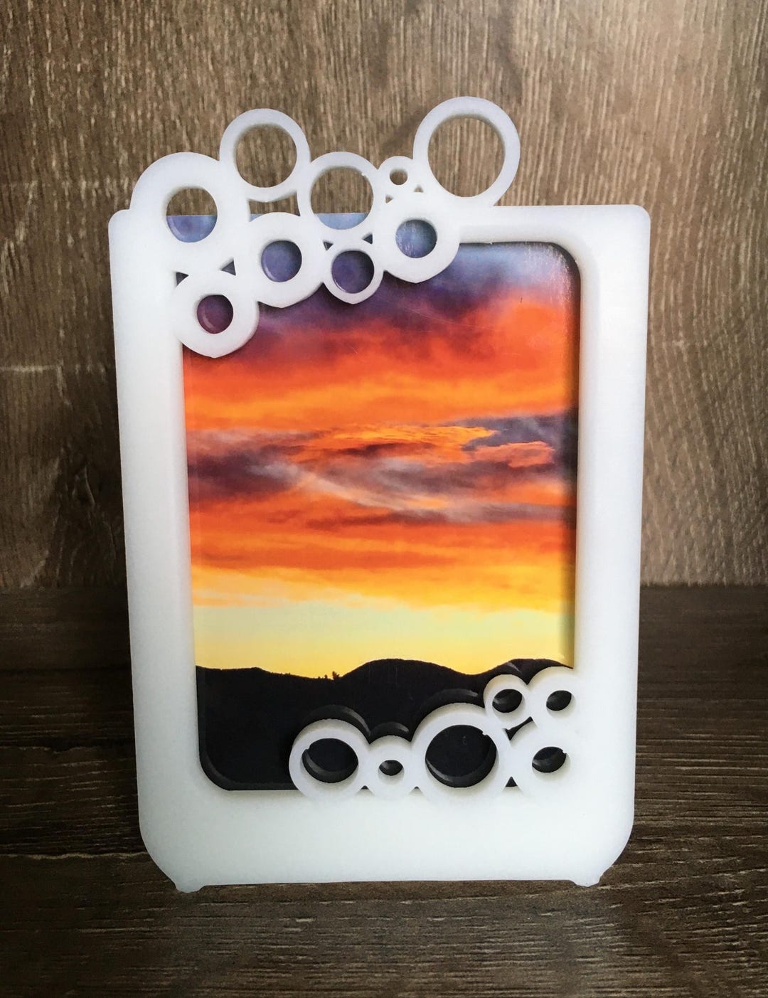 3D STL Print File - Unique Photo Frame - Bubbles - Etsy
