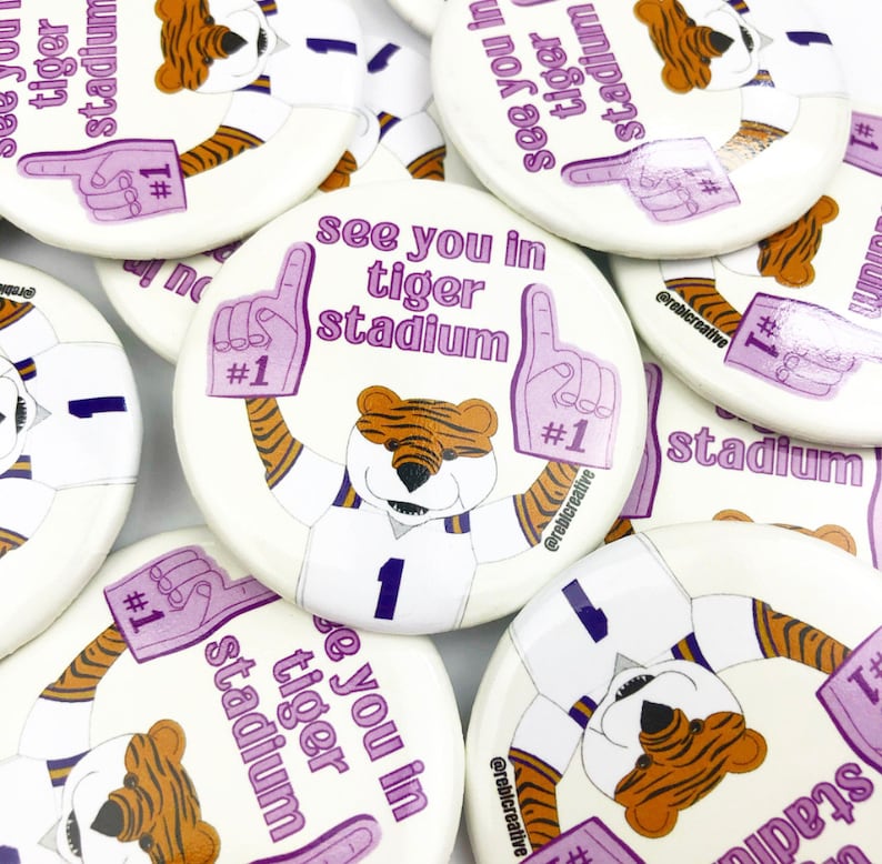 Game Day Button - See You in Tiger Stadium - Etsy