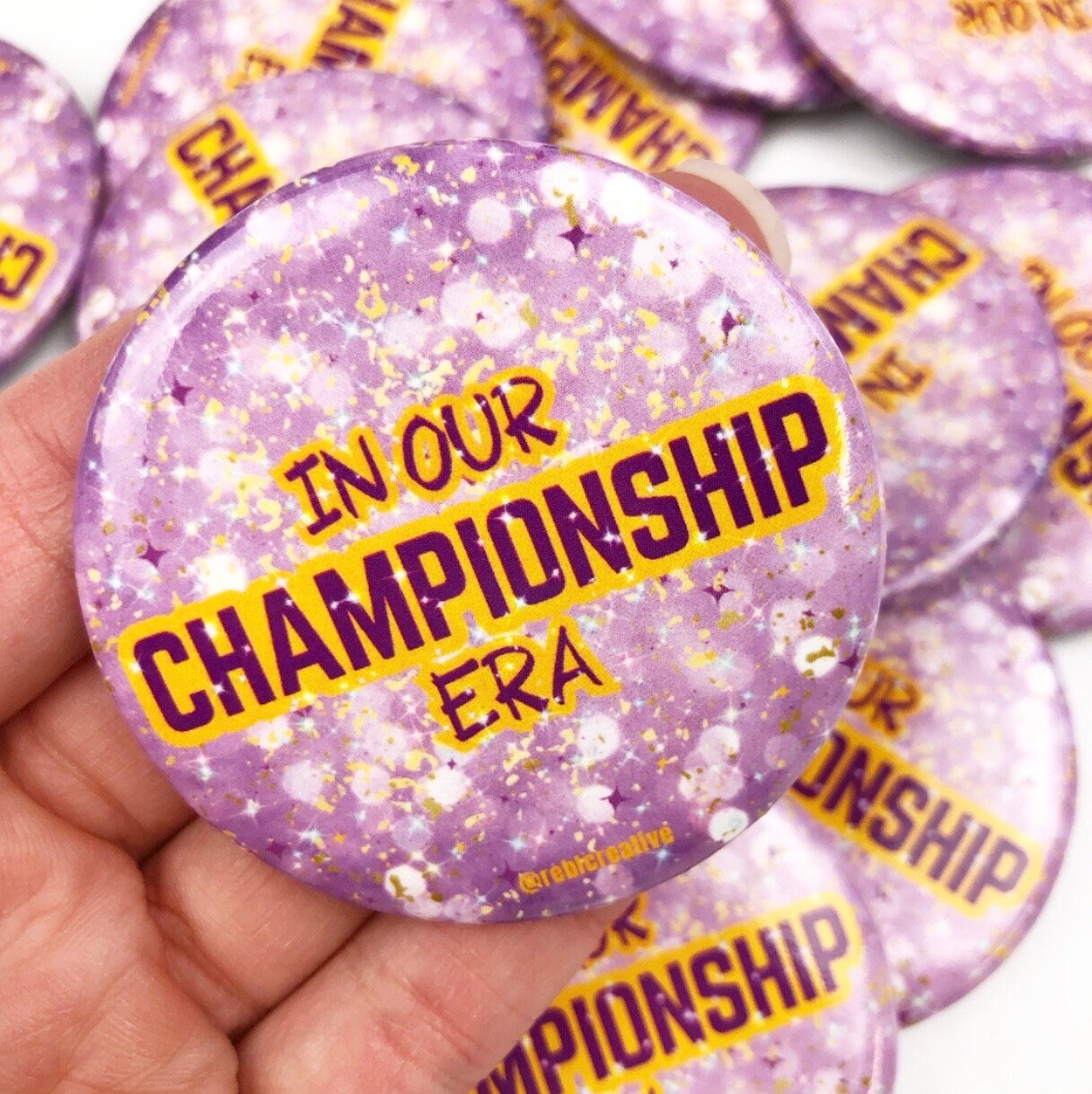 Game Day Button 2.25 Inch Championship Era Sparkle Pinback Button - Etsy