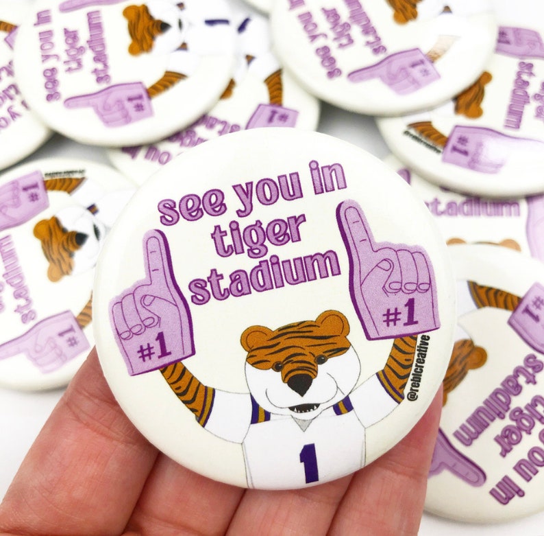 Game Day Button - See You in Tiger Stadium - Etsy