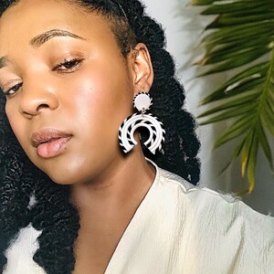 OBAA Polymer Clay Earrings | African Basket Inspired Statement - Etsy