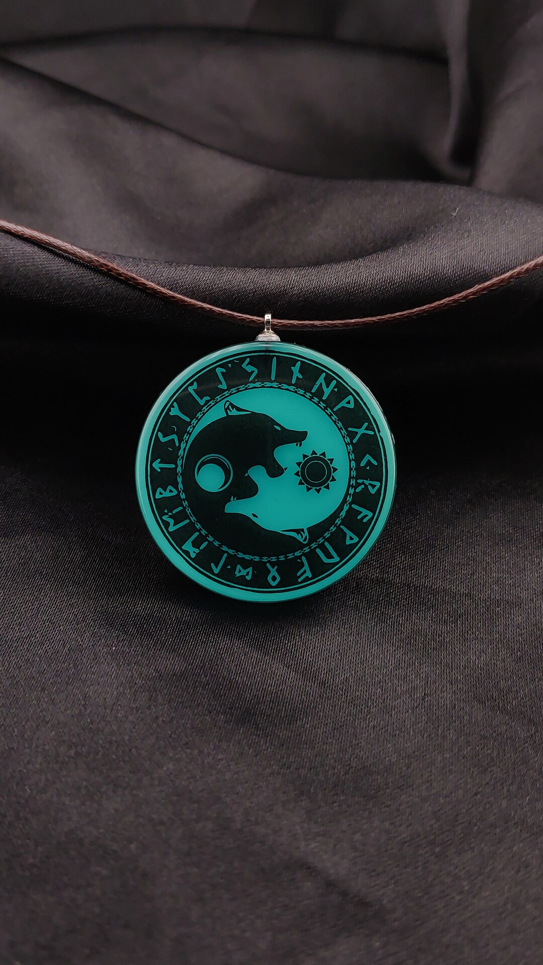 Fenrir Norse Necklace, Norse Wolf Necklace, Viking Wolf Head Necklace ...