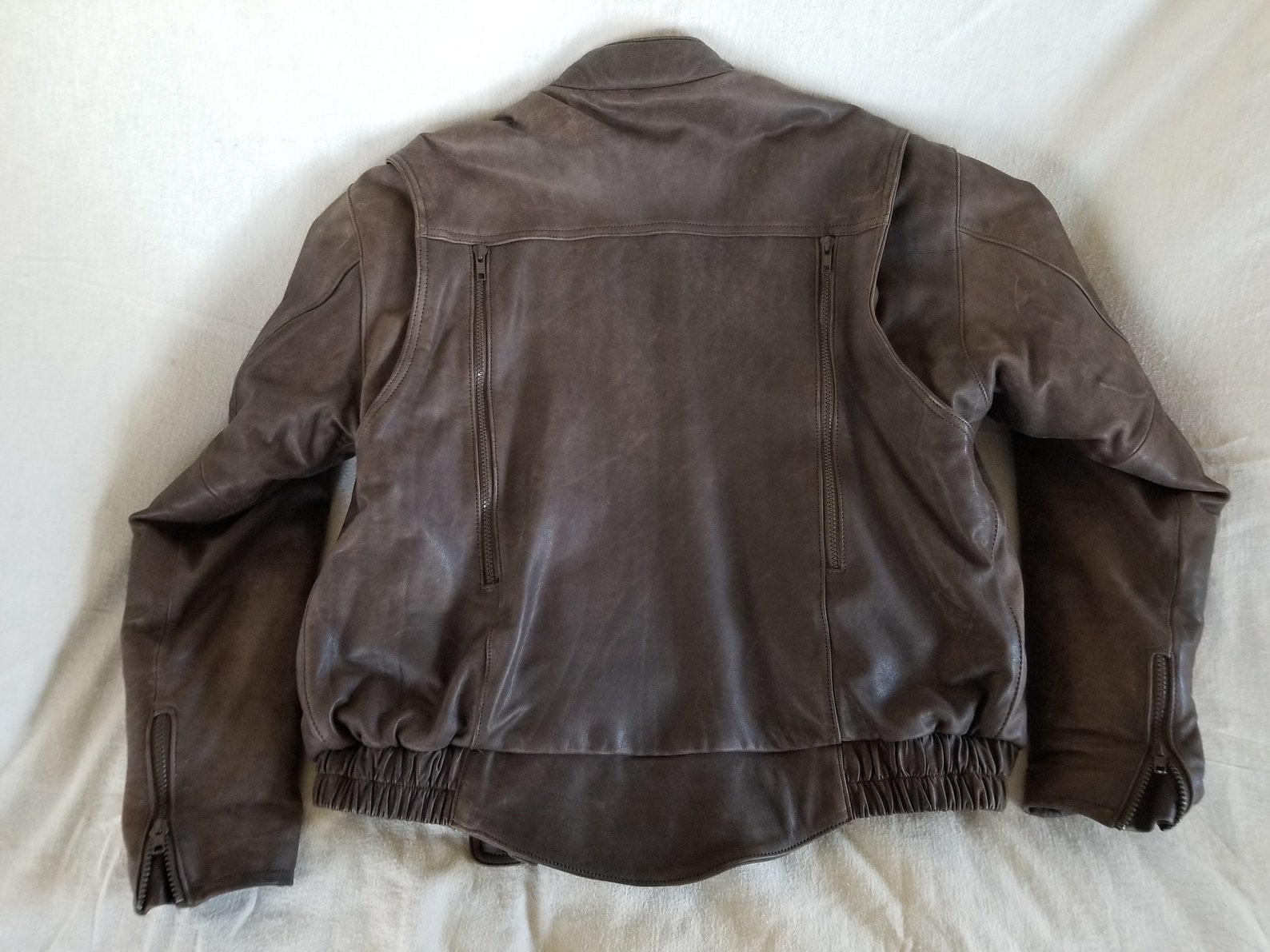 Men's Firstgear Leather Bomber Jacket - Etsy
