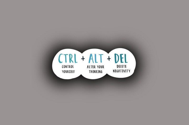 Ctrl + Alt + Del Quote Decal/sticker - Etsy