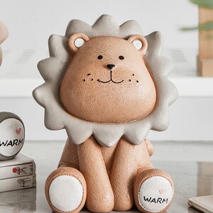 Piggy Bank Lion Coin Cash Bank Container Cartoon Lion Money - Etsy
