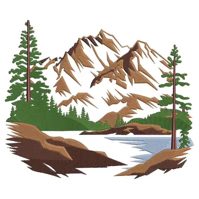 Embroidery Landscape - Etsy