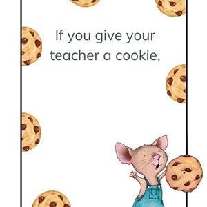 If You Give Your Teacher A Cookie Book, Teacher Appreciation Gift End ...