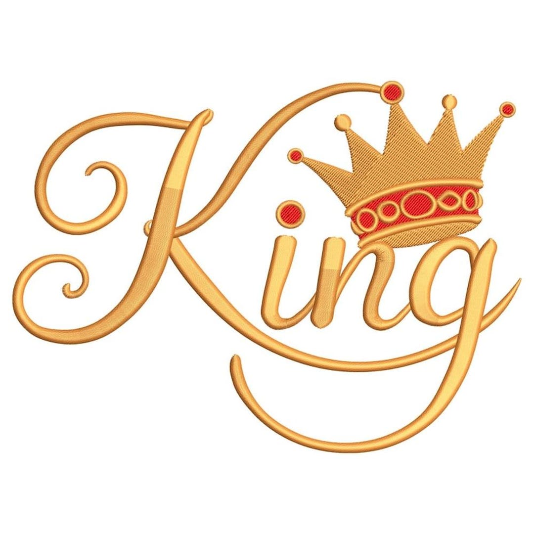 King Crown Embroidery Design, Royal Crown Script Embroidery File ...