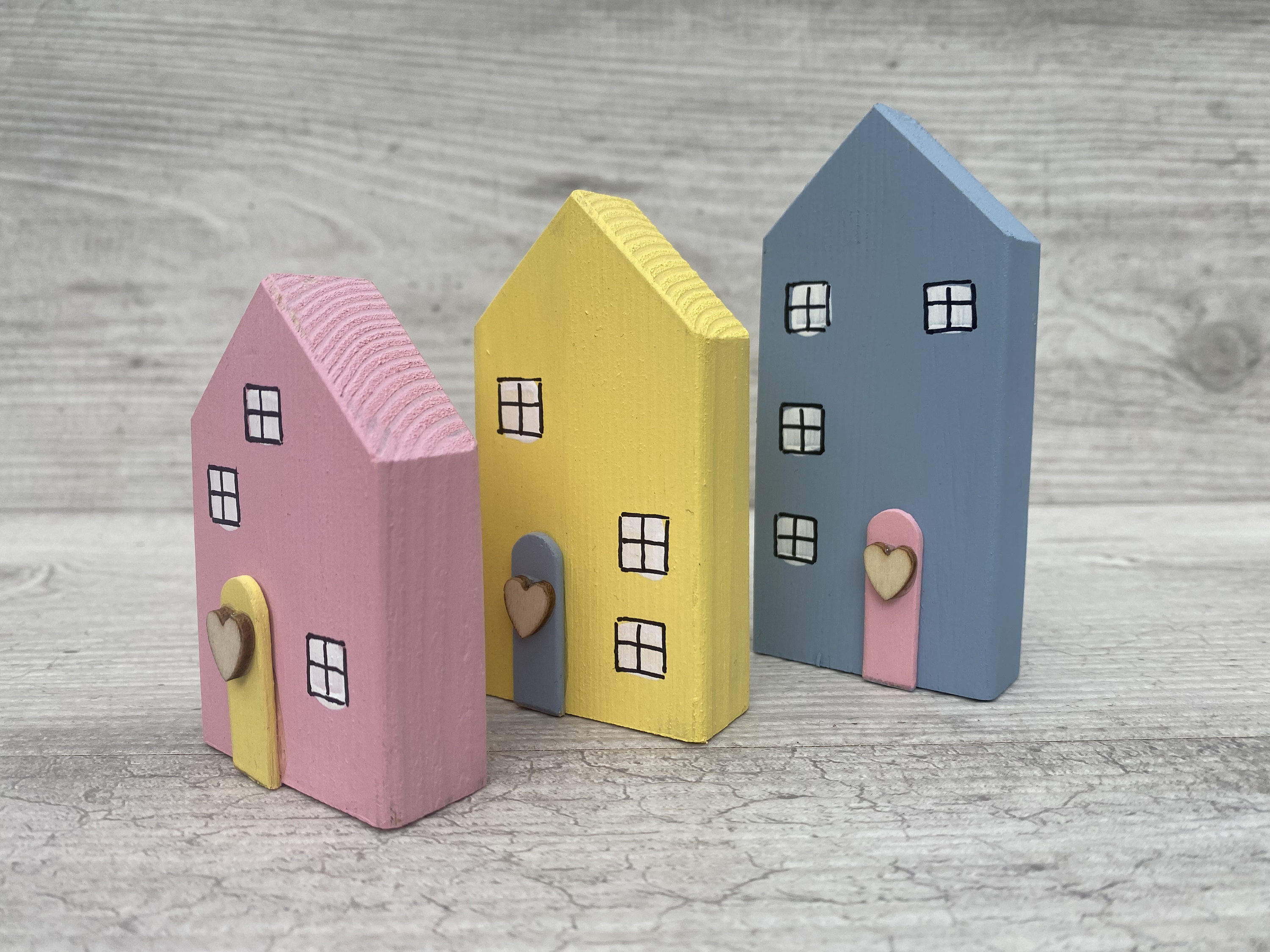 Little Wooden Houses, Wooden Blocks, Housewarming Gift, Special Gift ...