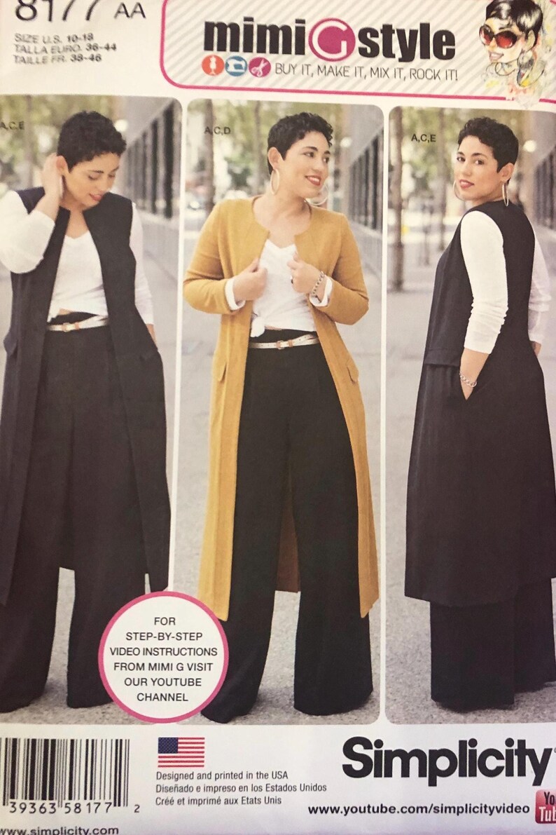 Simplicity Mimi G Style Sewing Pattern 8177, Sizes 10-18 - Etsy UK