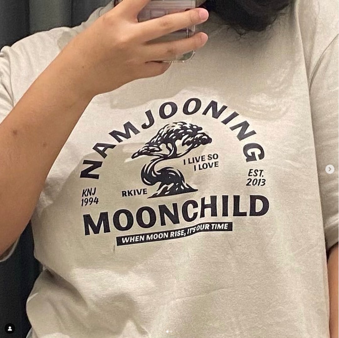 Namjooning Shirt, Kim Namjoon Moonchild Tee, BTS Fan Merch, Bulletprints PH, Unisex Cotton Tee ...