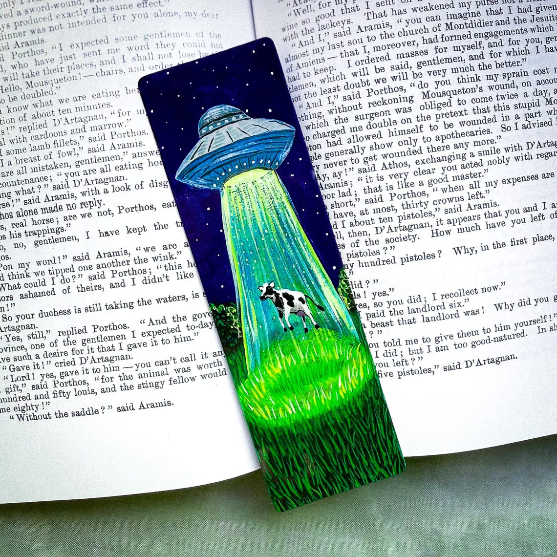 Alien Spaceship Bookmark - Etsy