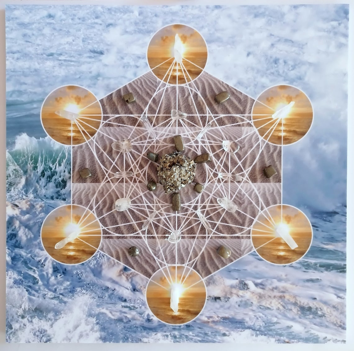 Printable Sacred Geometry Sun Sand Waves & Metatron's | Etsy