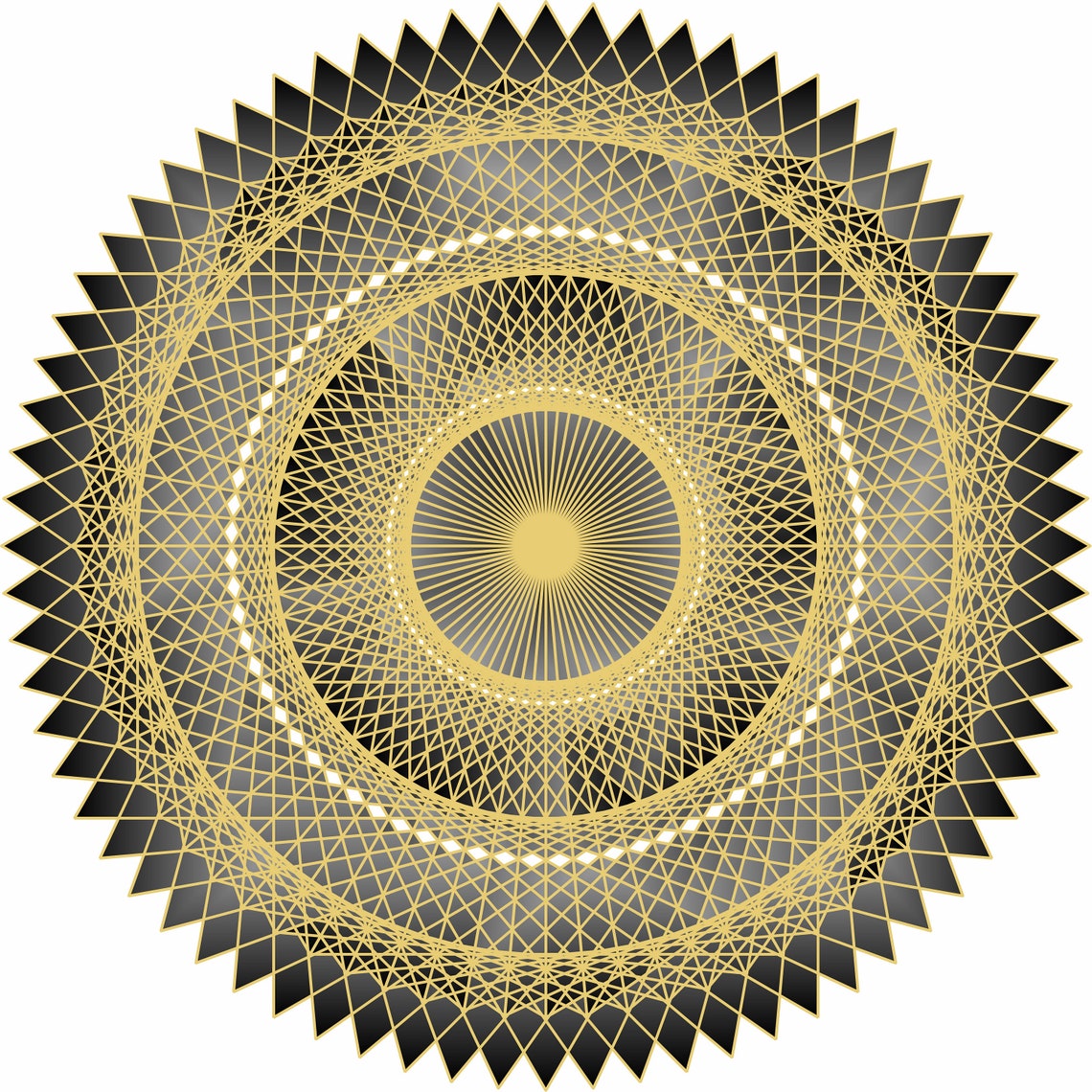 Printable Sacred Geometry | Golden Torus Eye | Crystal Grid Template ...