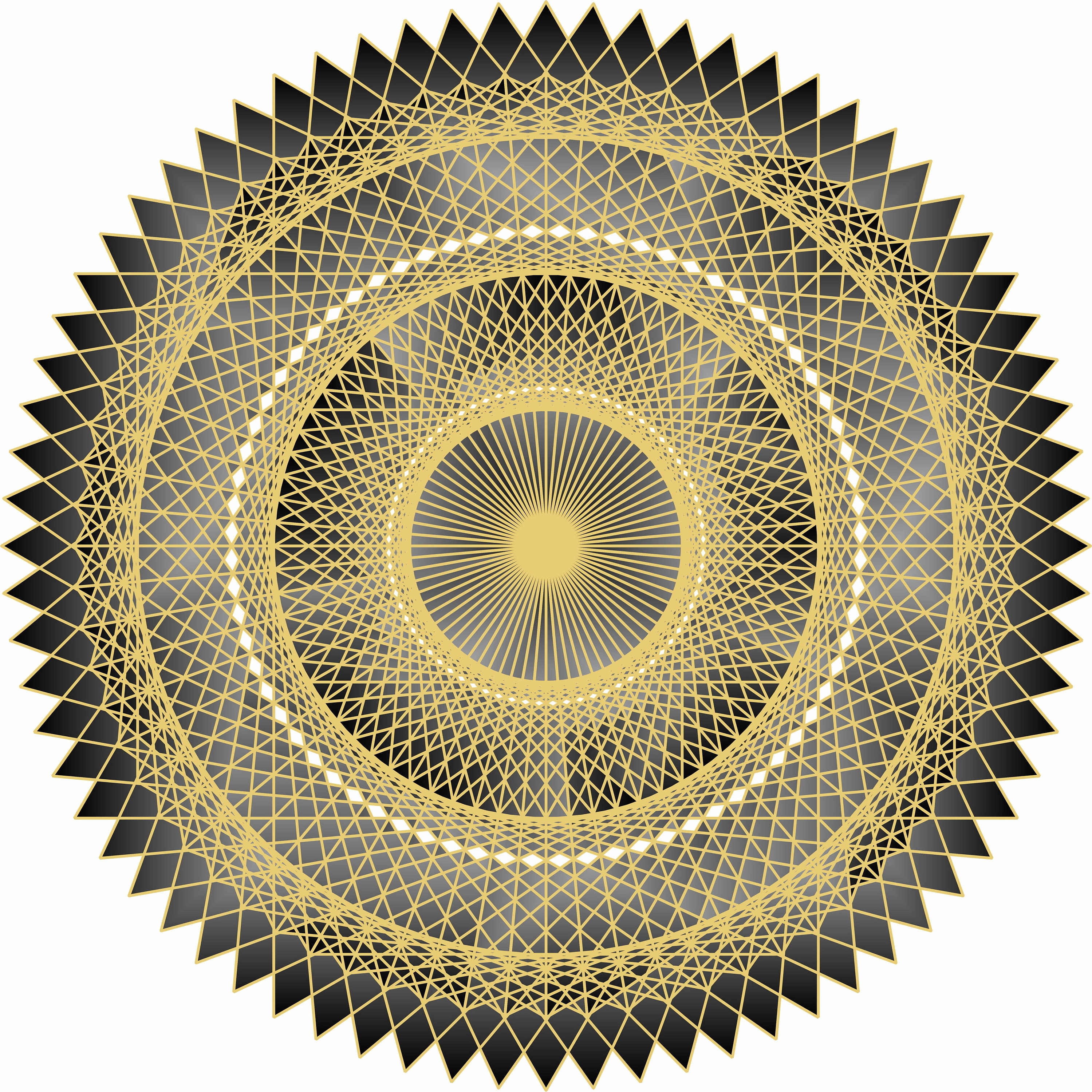 Printable Sacred Geometry | Golden Torus Eye | Crystal Grid Template ...