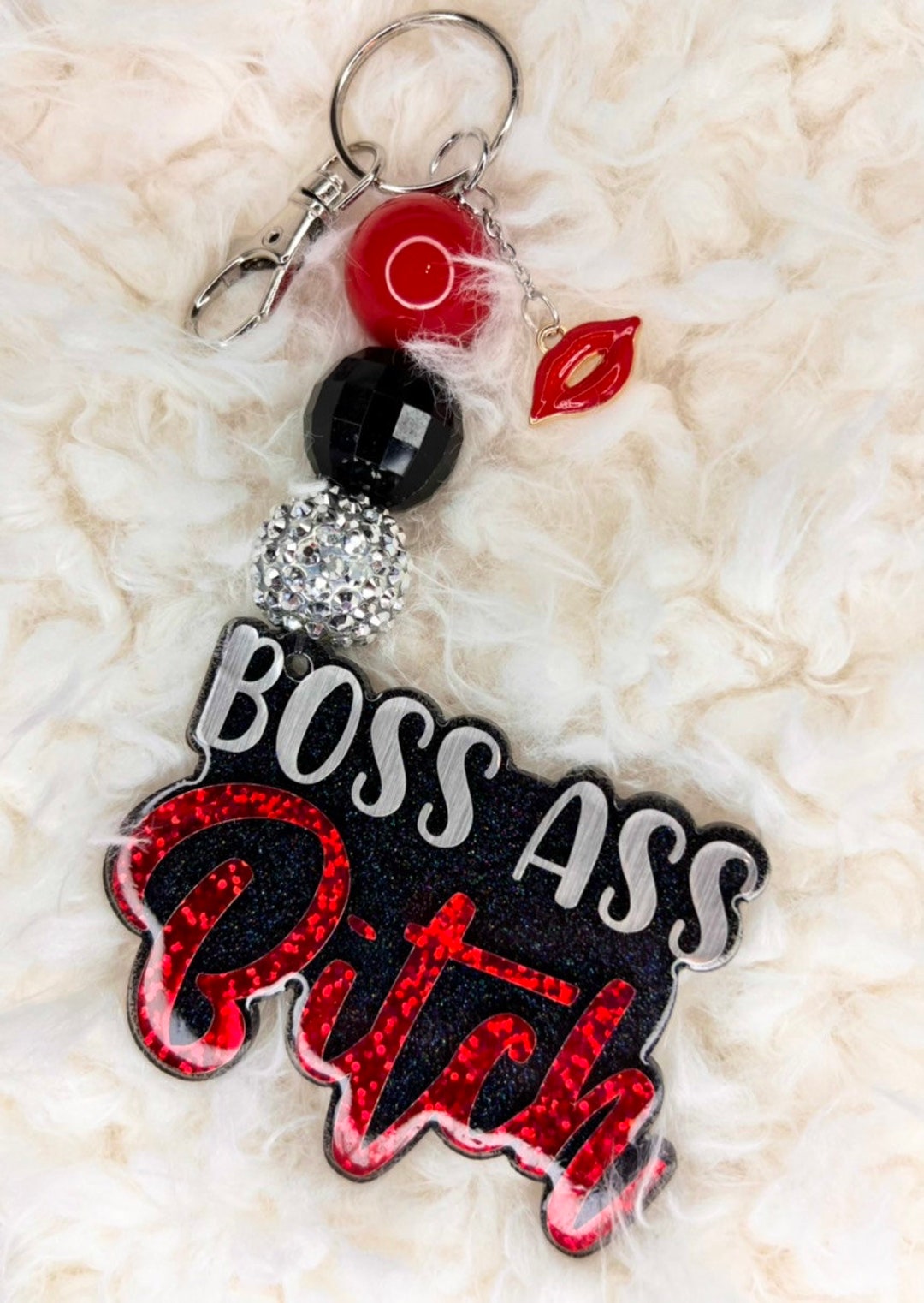 Boss Ass Bitch Key Chain - Etsy