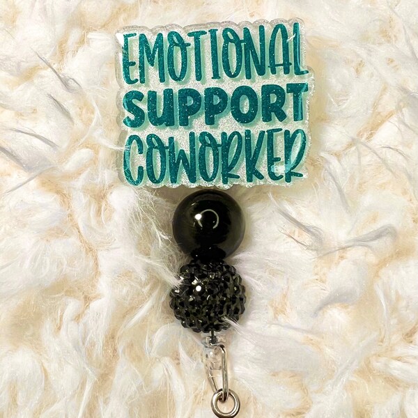 Emotional Support Coworker Keychain - Etsy