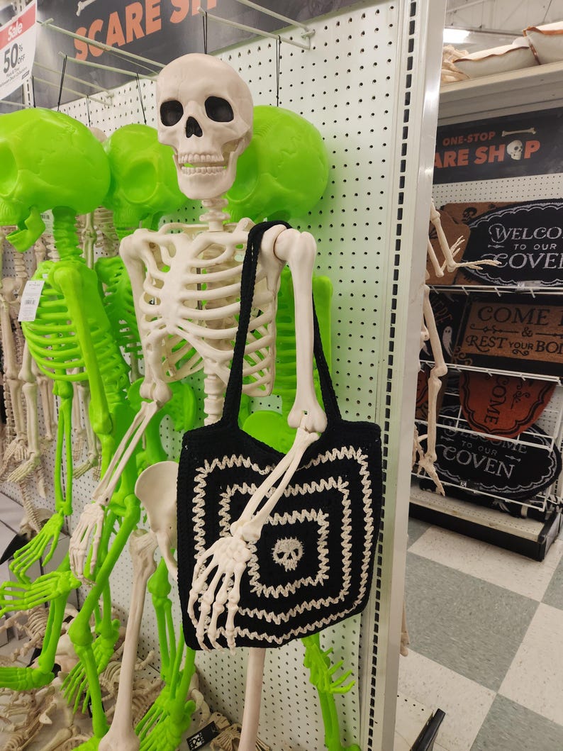 Crochet Skull Tote Bag Pattern - Etsy
