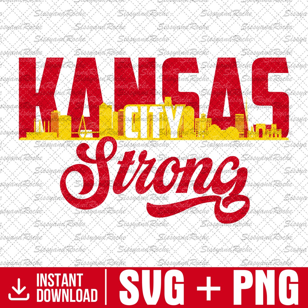 KC Strong SVG PNG Instant Download Kansas Strong Skyline Digital ...
