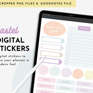 Pastel Digital Stickers for Ipad/tablet, Goodnotes, Notability ...