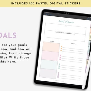 Undated Digital Planner for Ipad, Goodnotes, Notability, Noteshelf ...