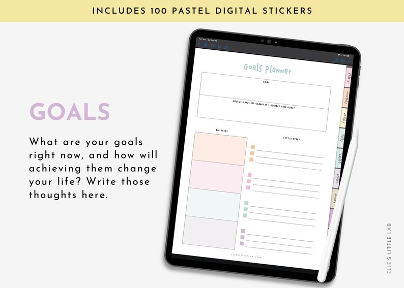 Undated Digital Planner for Ipad, Goodnotes, Notability, Noteshelf ...