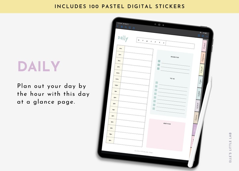 Undated Digital Planner for Ipad, Goodnotes, Notability, Noteshelf ...