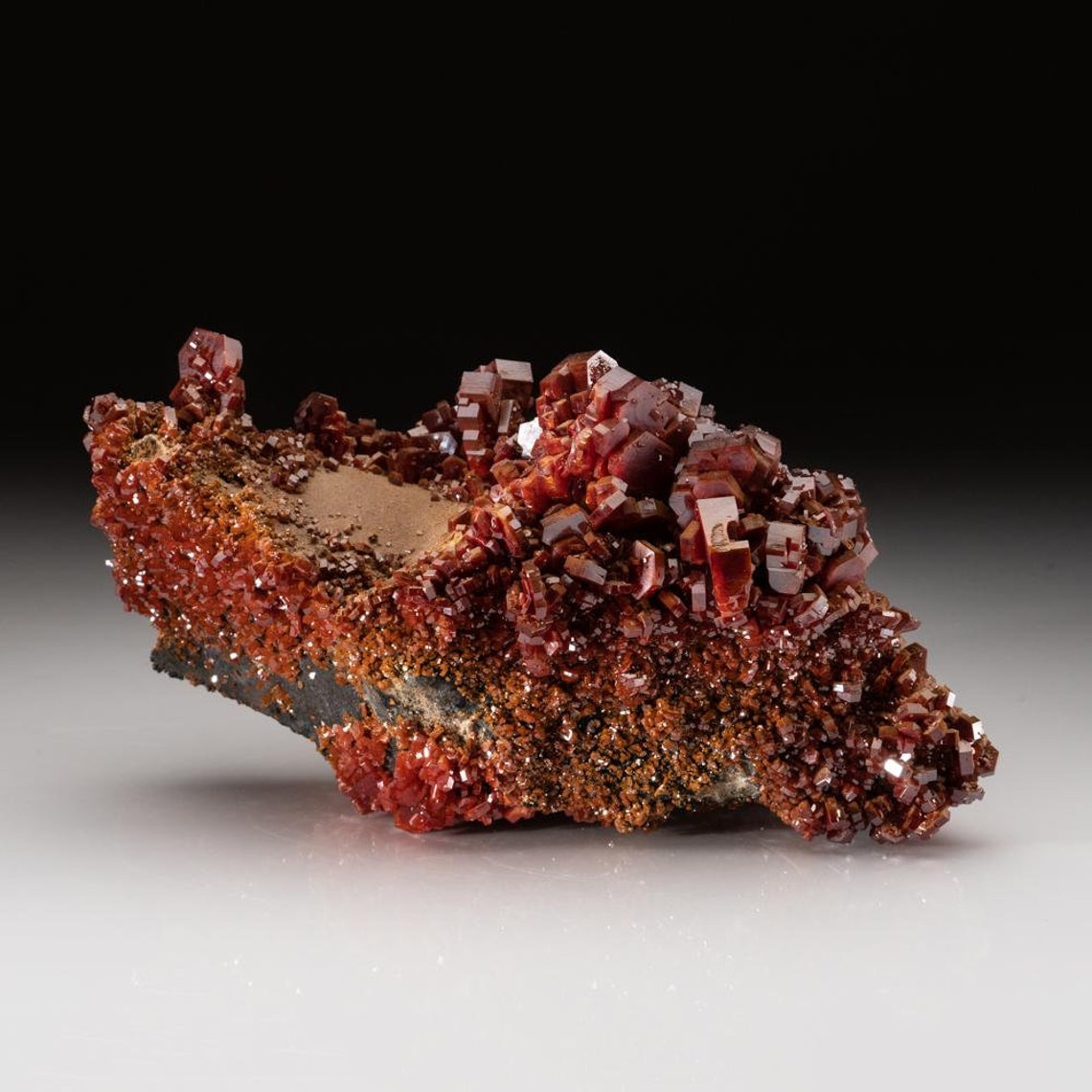 Vanadinite Crystal Cluster on Matrix - From Mibladen, Atlas Mountains ...