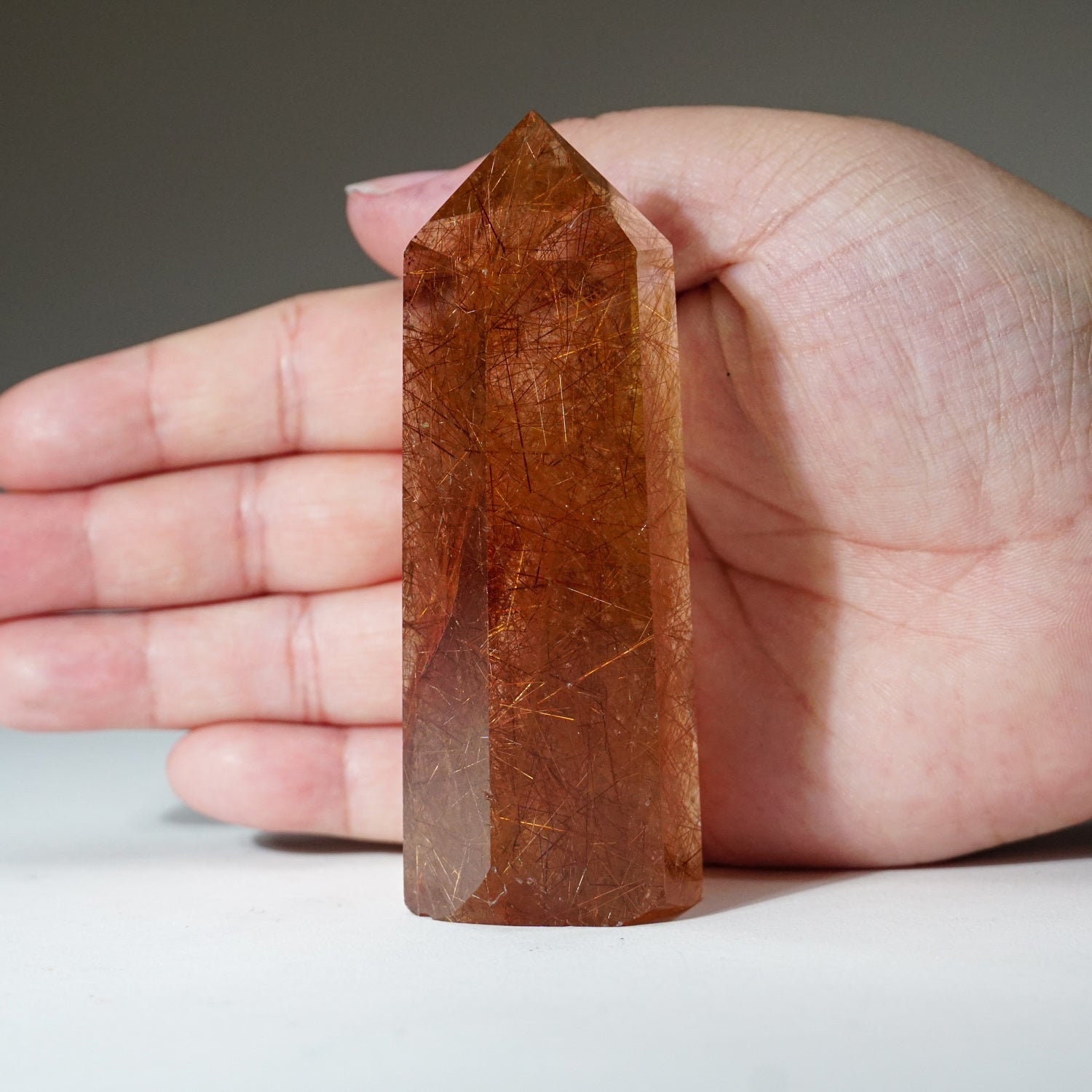 46.2 grams RT-P37 Genuine Polished Red Rutilated Quartz Point from ...