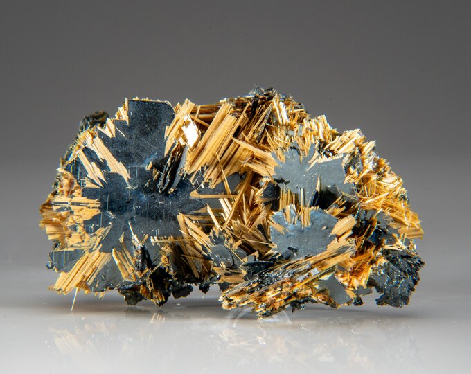 Golden Rutile on Hematite From Brazil, Mounted, MIN Miniature Size - Etsy