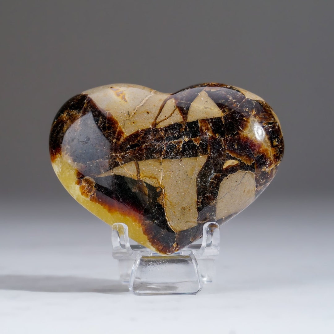 Genuine Polished Septarian Heart From Mexico (116.5 Grams) - Etsy