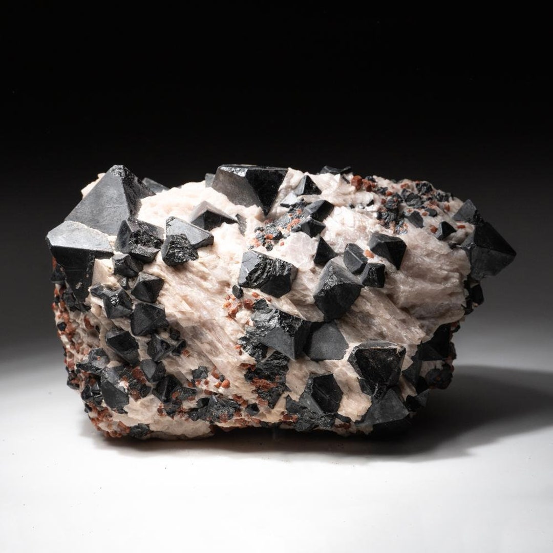 Franklinite on Calcite From Franklin Mining District, Sussex County ...
