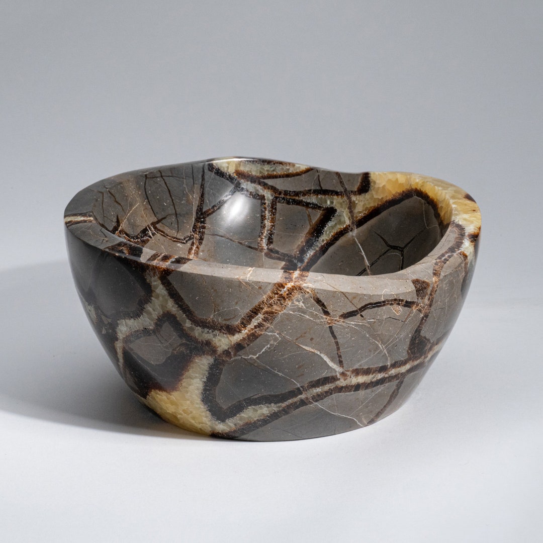 Genuine Polished Septarian Bowl From Madagascar 4.5 Lbs - Etsy