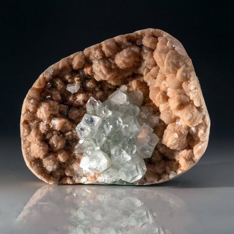 Green Apophyllite on Pink Stilbite From Jalgoan Maharashtra - Etsy