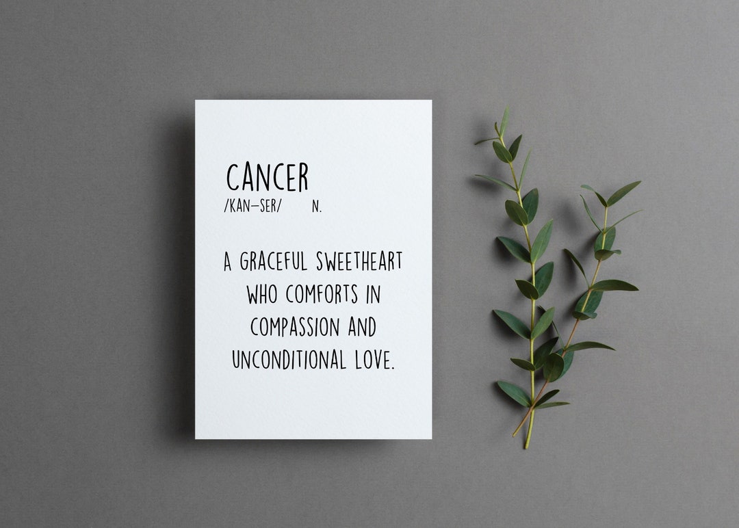 Cancer Zodiac Definition Card, Cancer Zodiac Card, Cancer Definition ...
