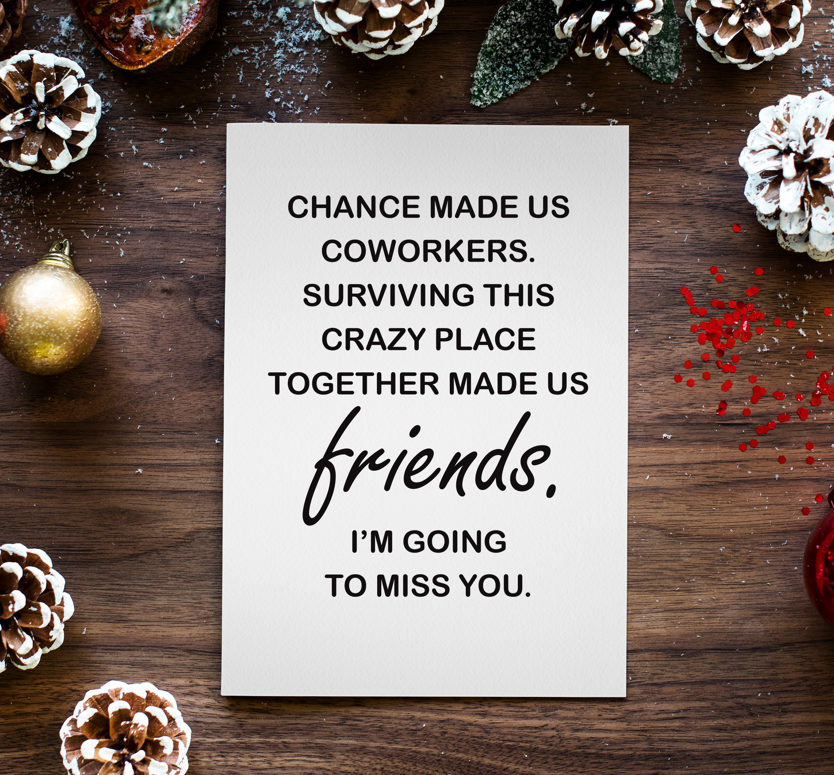 Grappige collega verlaat cadeau, grappige kaart voor voormalige baas ...