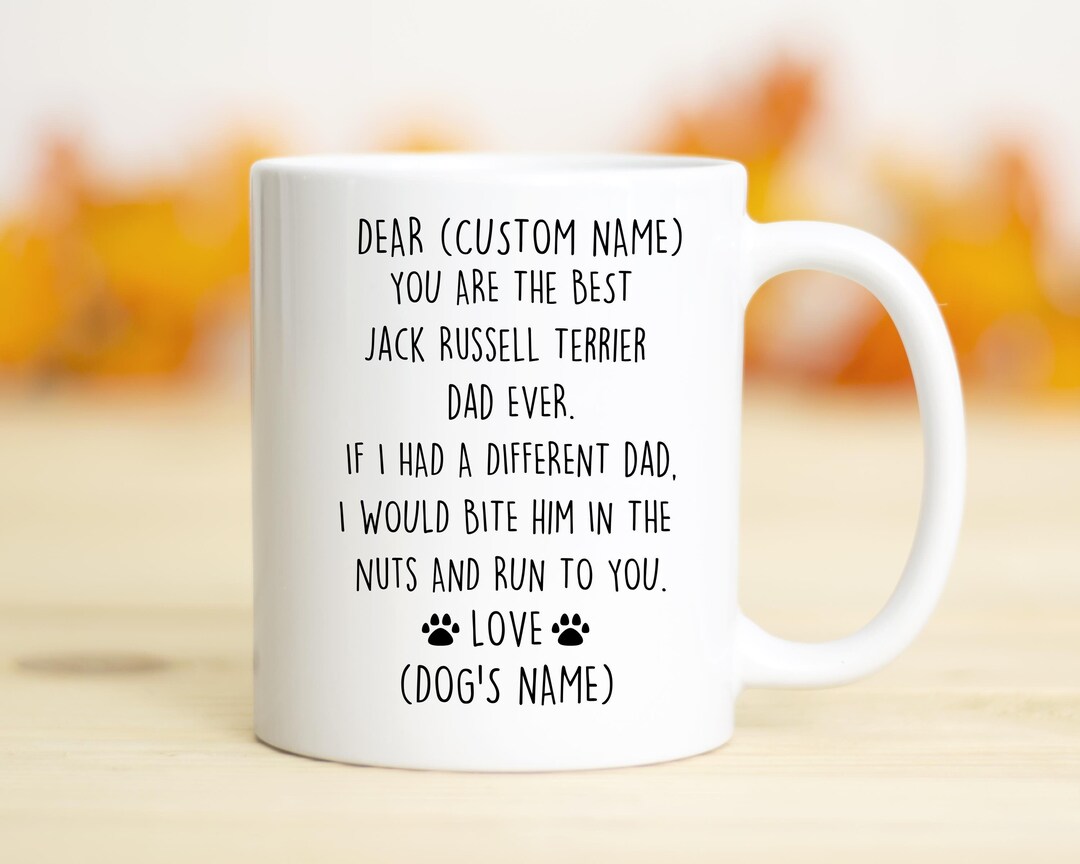 Jack Russell Terrier Dad Birthday Gift, Jack Terrier Dad Christmas Gift ...