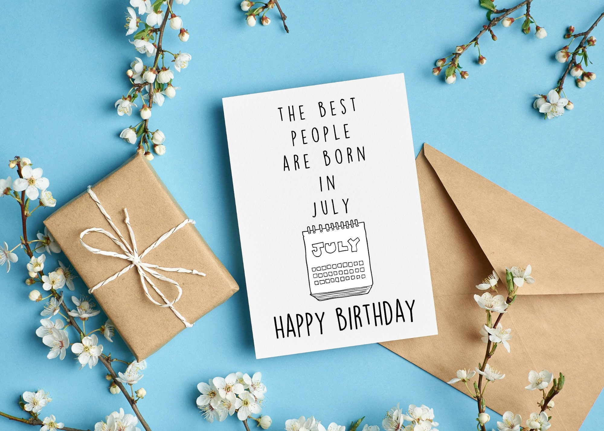 July People Birthday Card, the Best People Are Born in July, Birthday ...