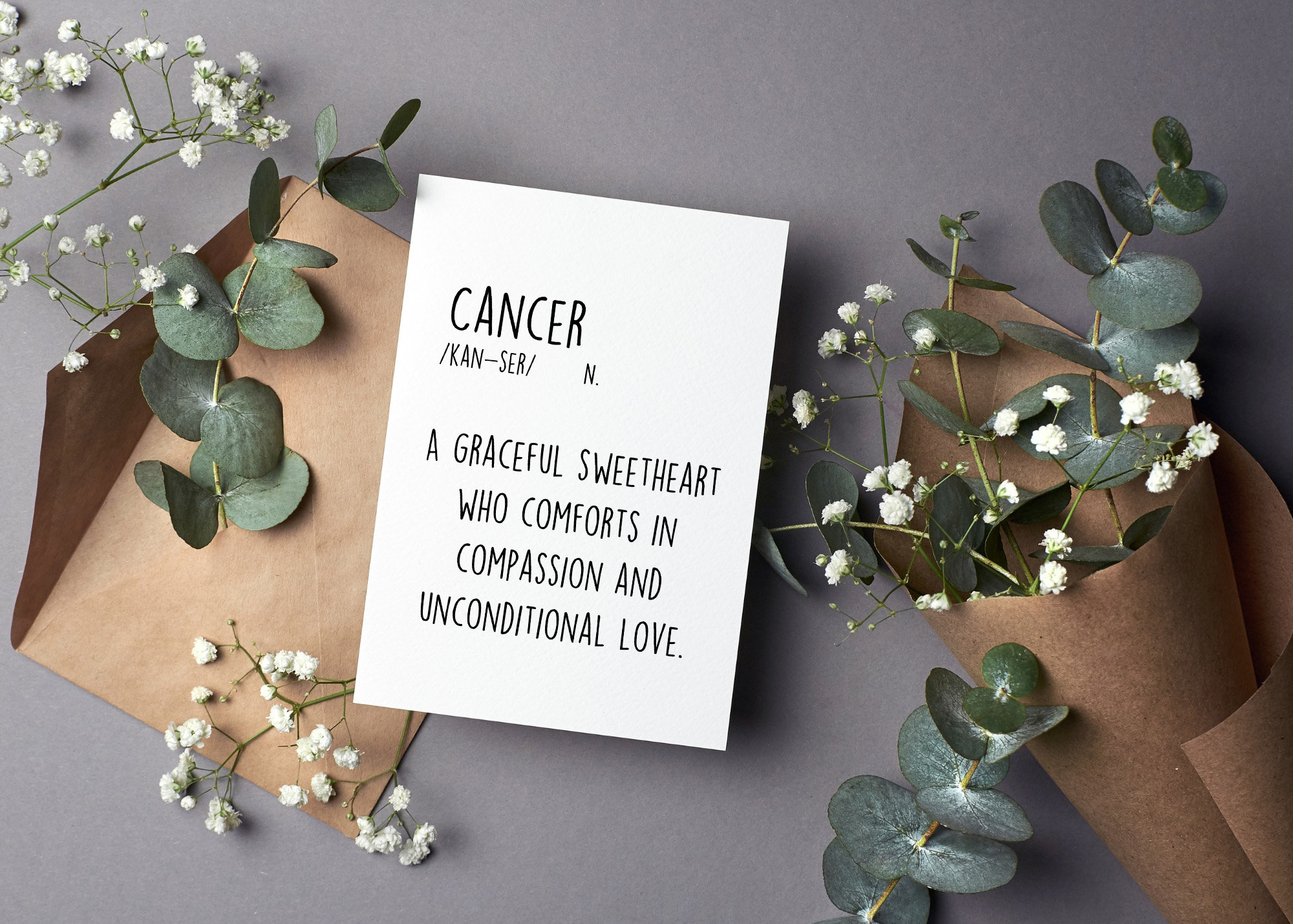 Cancer Zodiac Definition Card, Cancer Zodiac Card, Cancer Definition ...