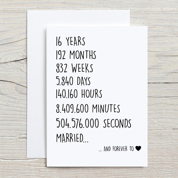 16th Anniversary - Etsy