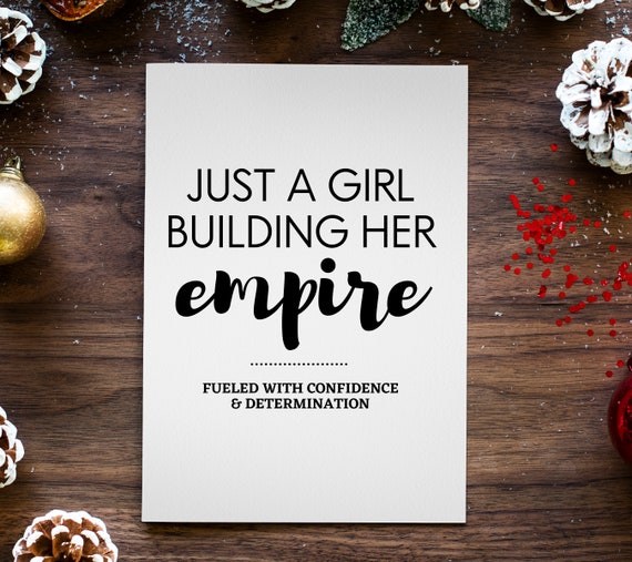 Funny A Girl Building Her Empire Card Entrepreneur Business | Etsy