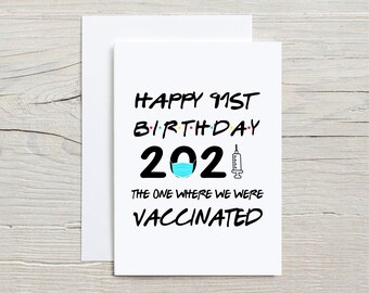 91 Birthday Card | Etsy