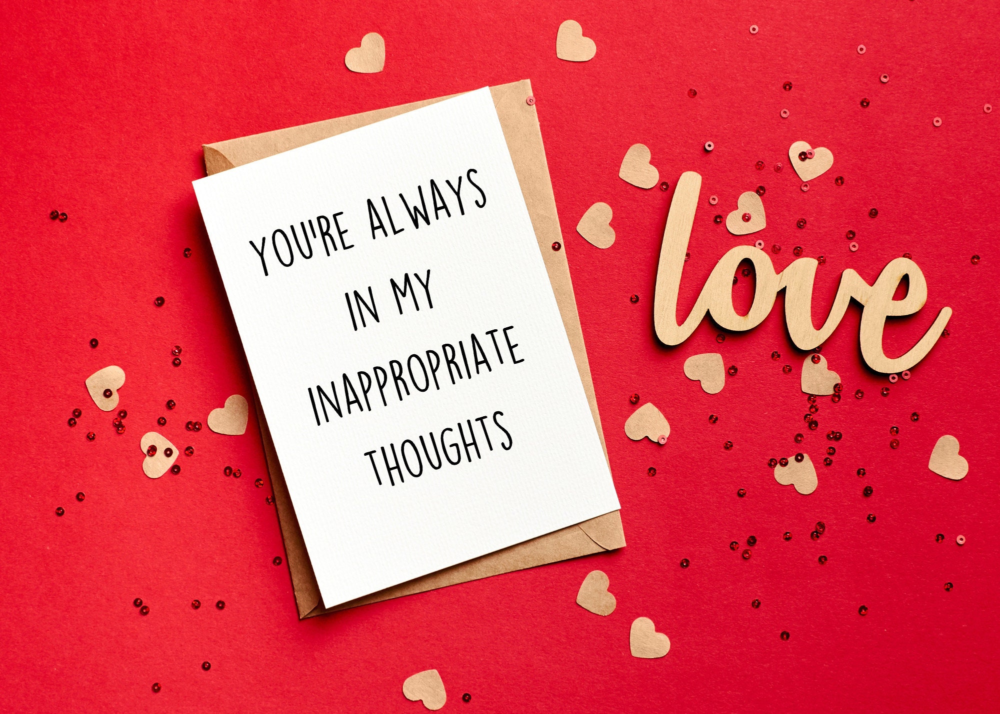Inappropriate Thoughts Card, Valentine Cards, Anniversary Card ...