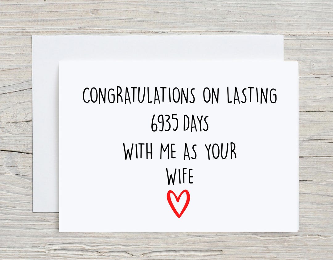 19th Anniversary Card for Husband, 19 Years Anniversary Card for Him ...