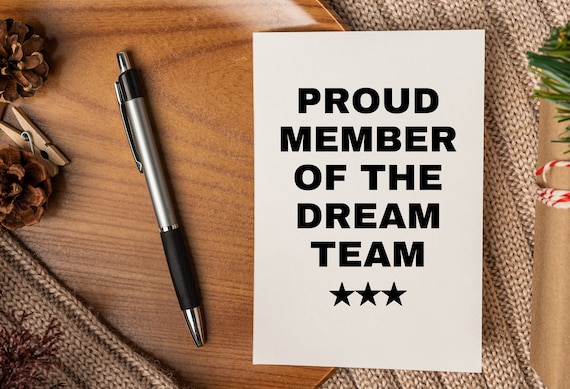 Proud the Member of the Dream Team Team Leader Thank You - Etsy