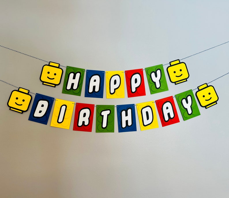 Lego Birthday Banner Lego Happy Birthday Birthday Banner - Etsy