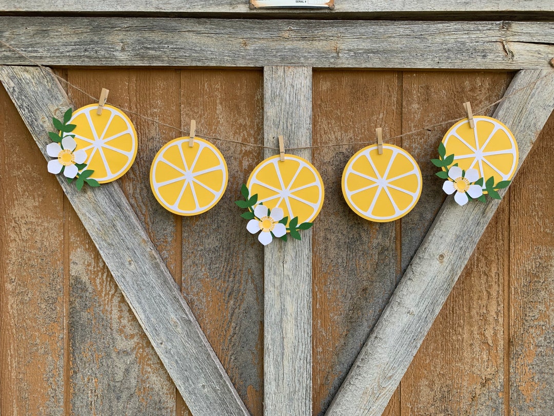 Lemon Garland | Lemon Banner | Summer Banner | Main Squeeze | Baby ...