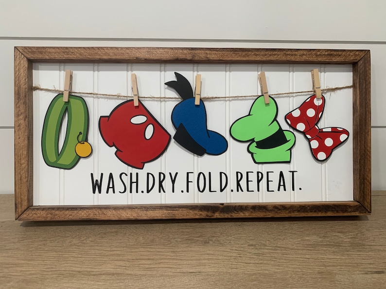 Mickey Laundry Sign | Disney Laundry Sign| Custom Disney Laundry Sign ...